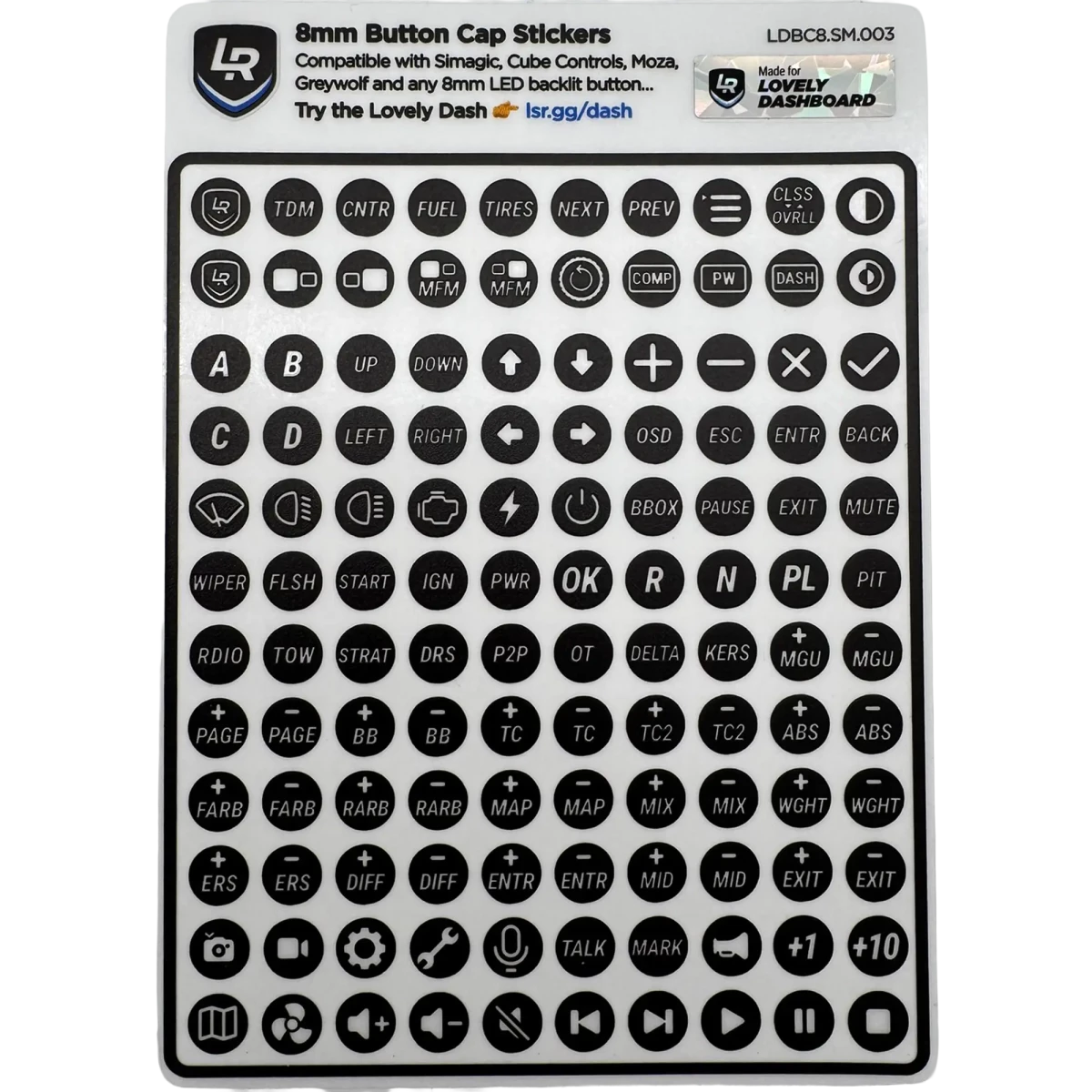 Lovely Sim Racing Sticker 8mm Button Cap Sticker kaufen