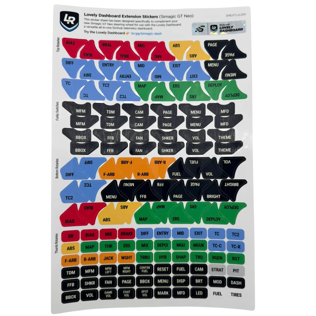 Lovely Sim Racing Extension Sticker (Simagic GT Neo)